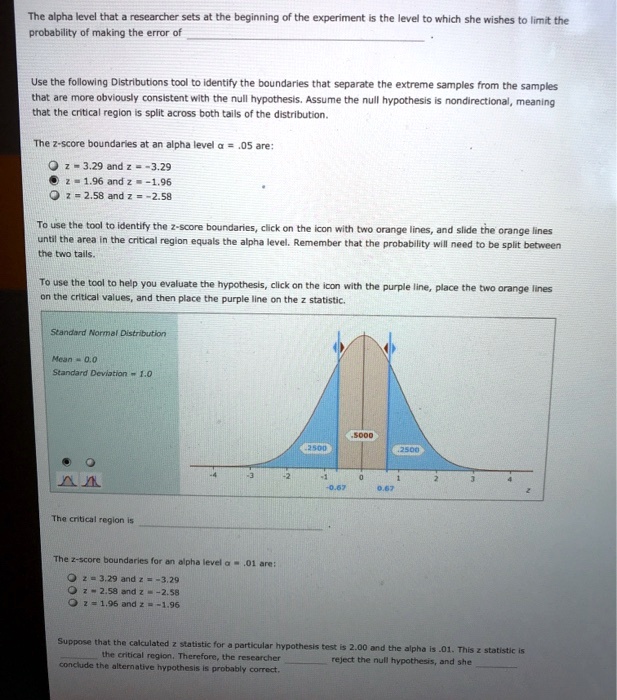 the alpha ievel that researcher sets probability making the rmor ...