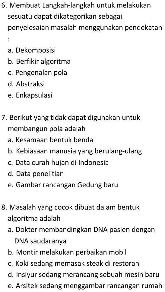 SOLVED: Silahkan dijawab ^^.......Terimakasih ꉂꉂ(ᵔᗜᵔ*) 6. Membuat Langkah-langkah untuk ...