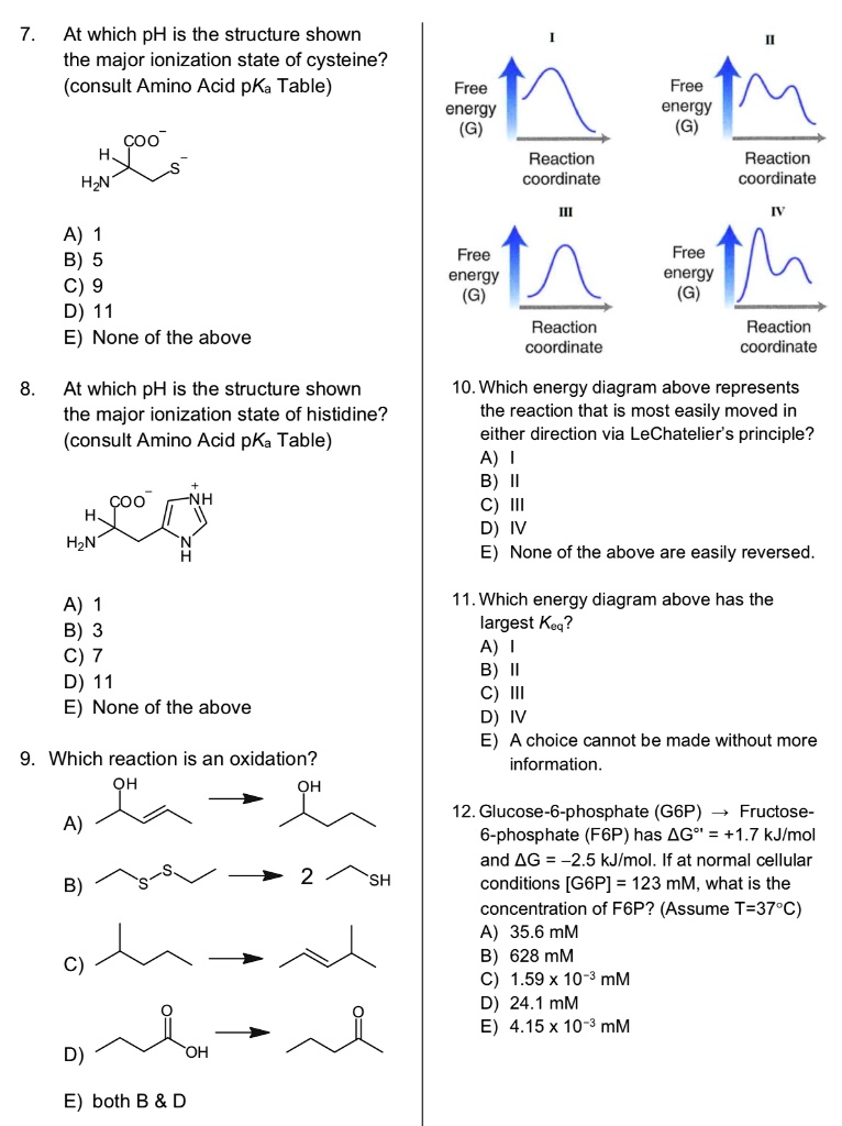 SOLVED: At which pH is the structure shown the major ionization state of cysteine? (consult ...