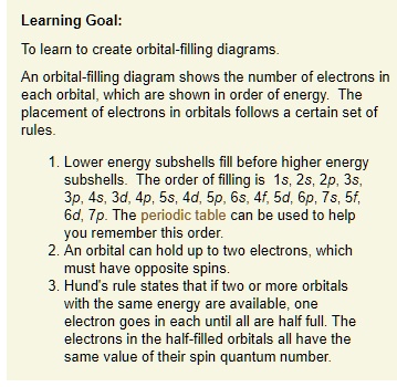 learning goal to learn to create orbital filling diagrams an orbital ...