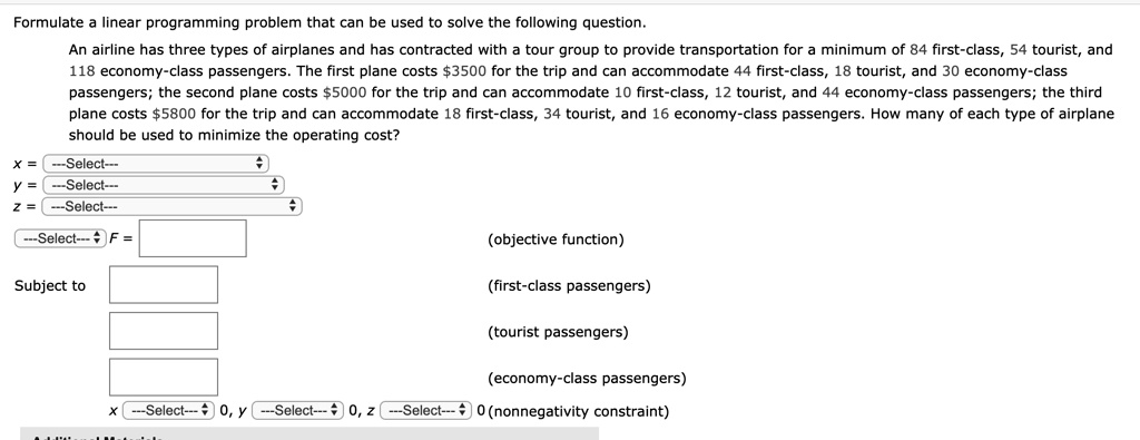 SOLVED: Formulate linear programming problem that can be used to solve ...