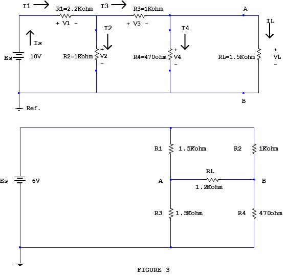 SOLVED: For the two (2) circuits shown below, using any method other than Thevenin's, calculate ...