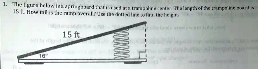 SOLVED: The figure below is a springboard that is used ata trampoline ...