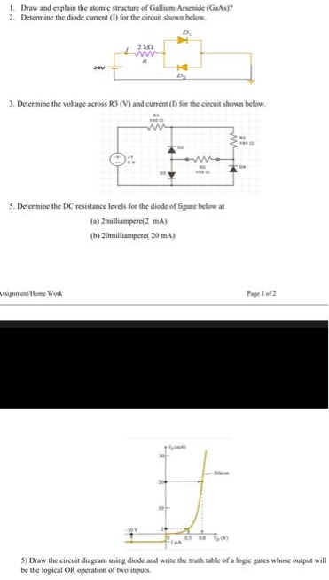 1. Draw and explain the atomic structure of Gallium Arsenide (GaAs)? 2 ...