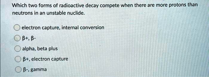 Which two forms of radioactive decay compete when there are more ...
