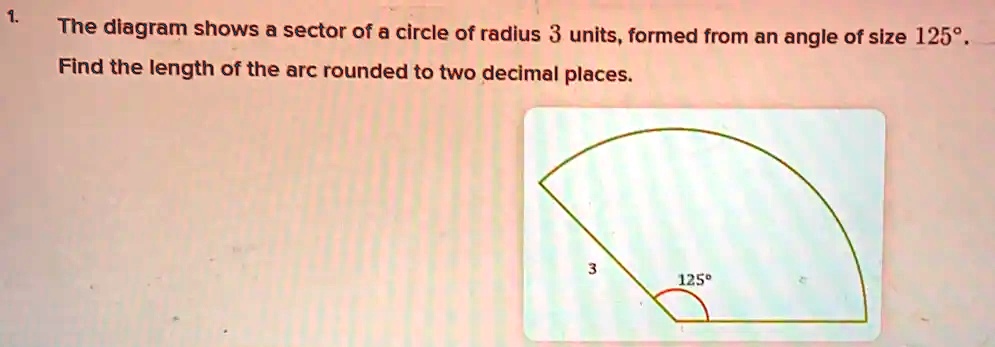 SOLVED: The diagram shows a sector of circle of radius 3 units, formed ...