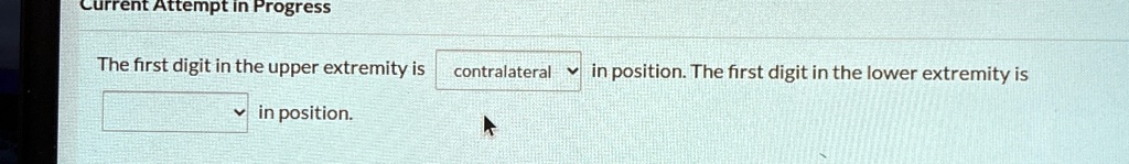 The first digit in the upper extremity is contralateral in position ...
