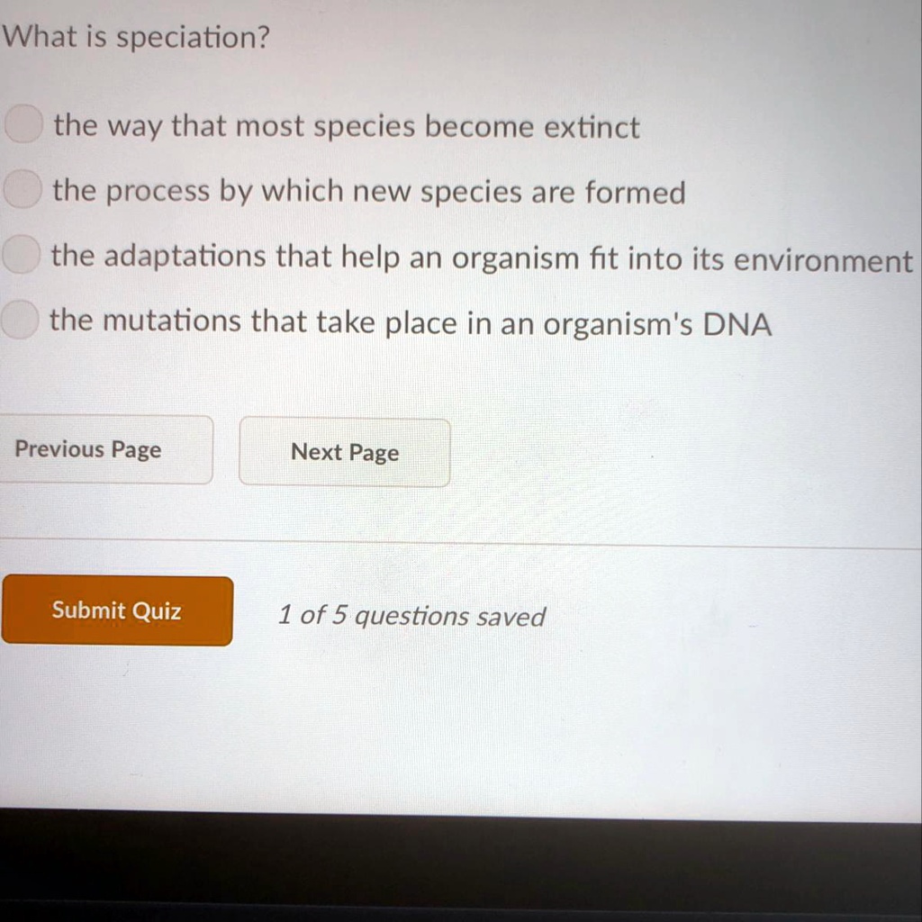 SOLVED: "Stuck on this question:((((( Need help What is speciation? the ...