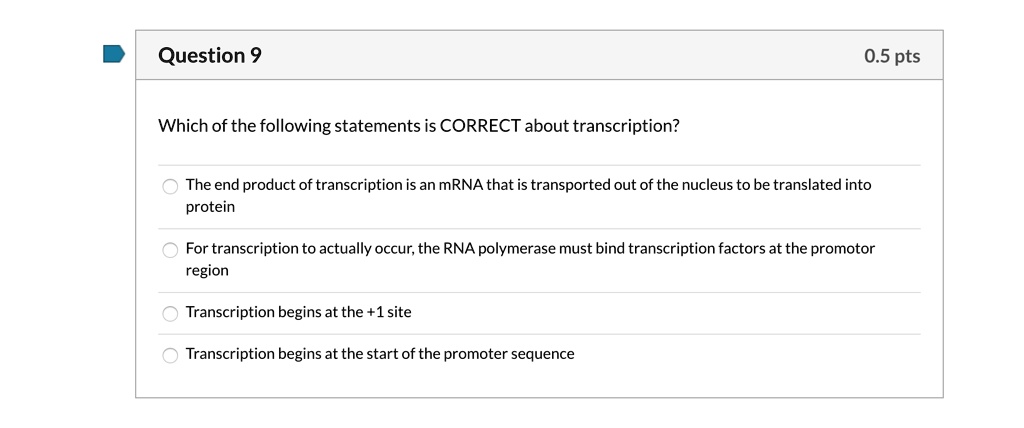 SOLVED: Question 9 0.5 pts Which of the following statements is CORRECT ... SOLVED: Question 9 0.5 pts Which of the following statements is CORRECT ...