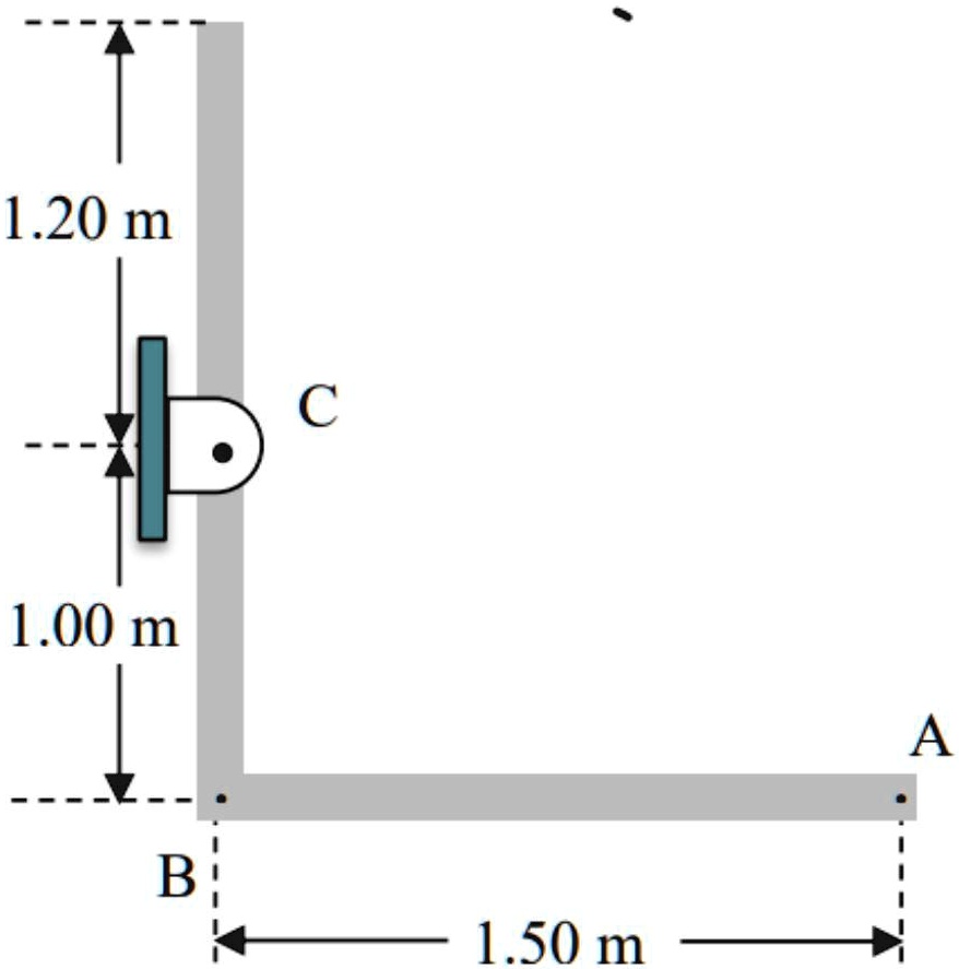 SOLVED: A machine part consisting of rigid arm is rotating counterclockwise about point C, and ...