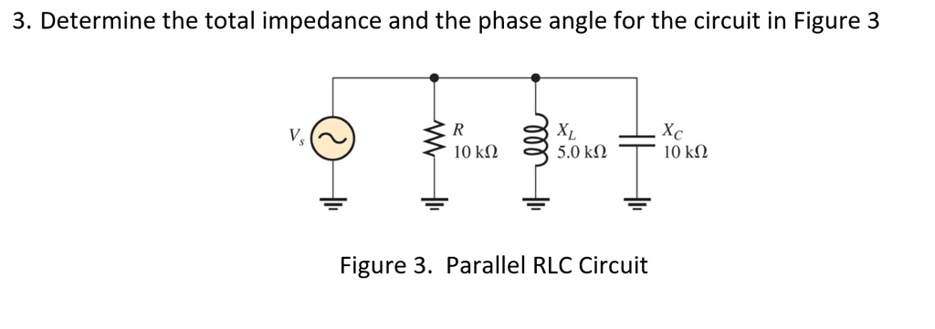 Determine the total impedance and the phase angle for the circuit in ...
