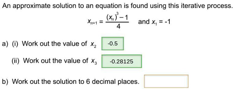 SOLVED: 'What is the Answer to b) An approximate solution to an ...