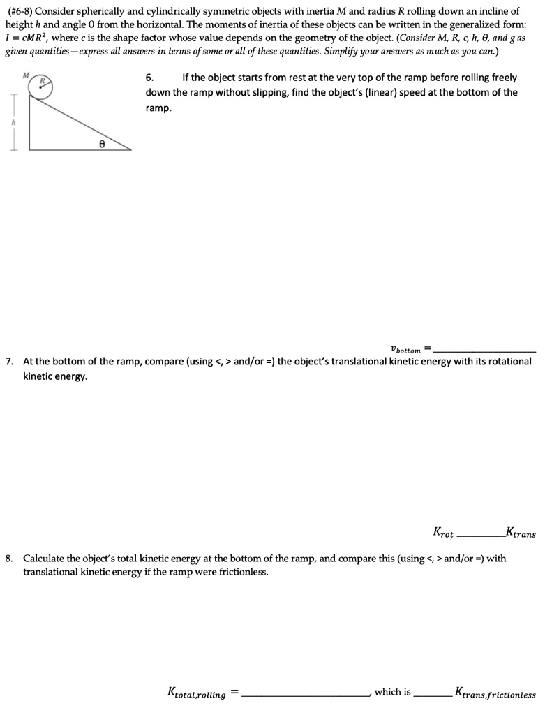 6 8 consider spherically and cylindrically symmetric objects with ...