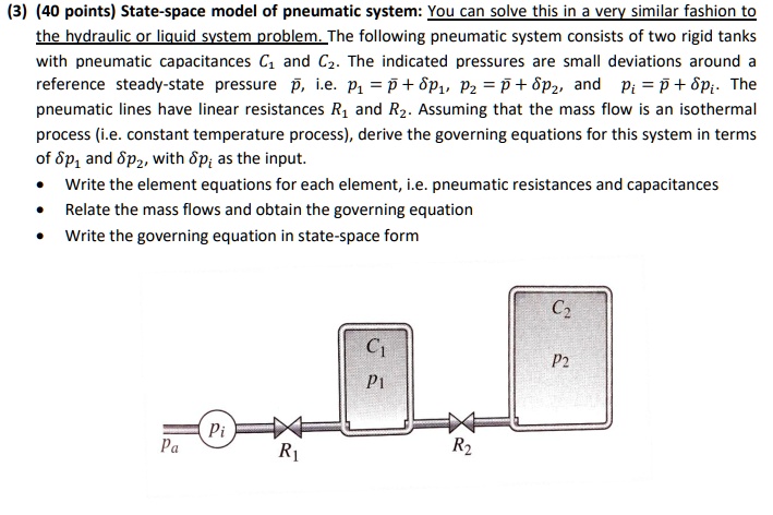 VIDEO solution: State-space model of pneumatic system: You can solve ...