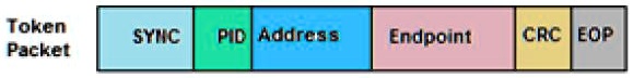 SOLVED: The diagram below shows the structure of a USB token packet ...
