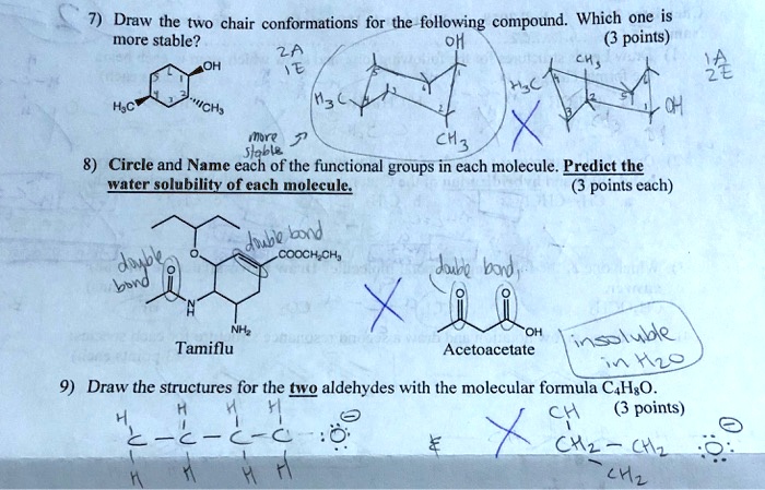 SOLVED: Draw the two chair conformations for the following compound Which one more stable ...