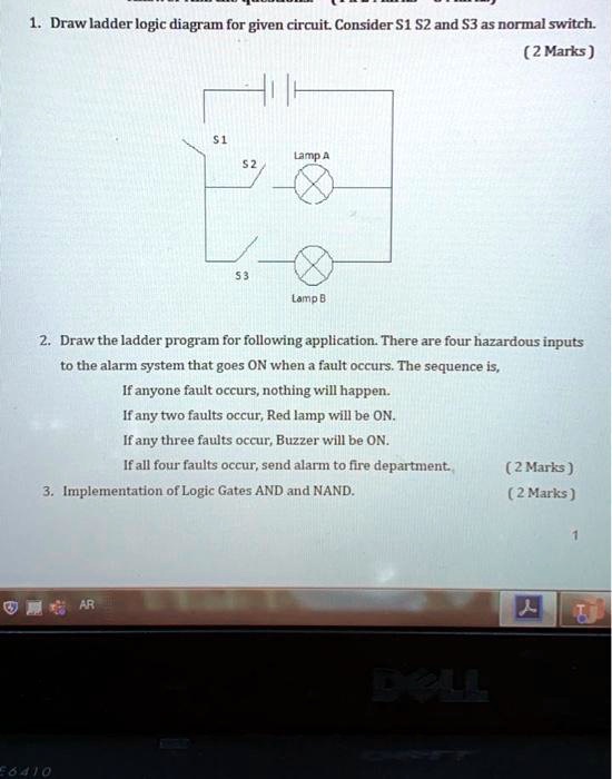 VIDEO solution: Draw ladder logic diagram for the given circuit ...