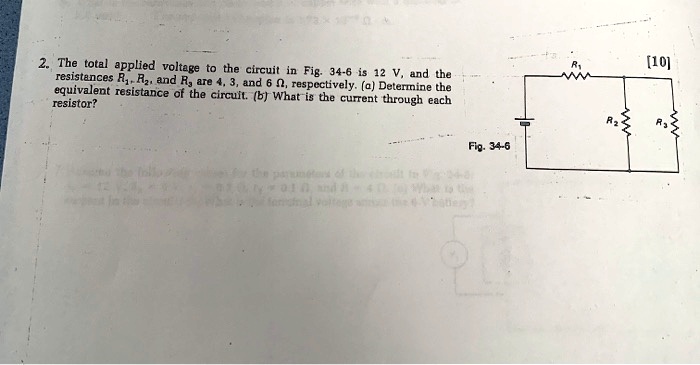 SOLVED: The total applied voltage to the circuit in Fig: 34-6 is ...
