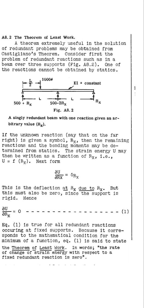 A8.2 The Theorem of Least Work. A theorem extremely useful in the ...