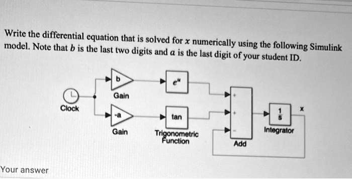 SOLVED: matlabstudent id 71 Write the differential equation that is ...