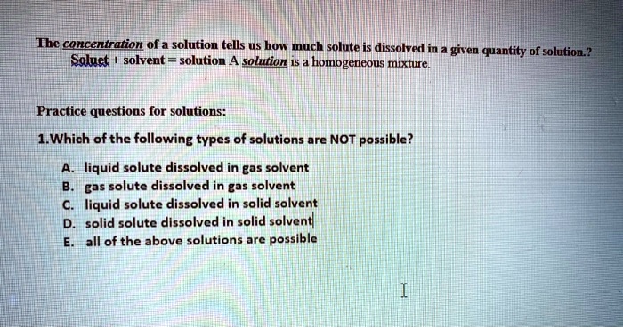 The concentration of a solution tells us how much solute is dissolved ...