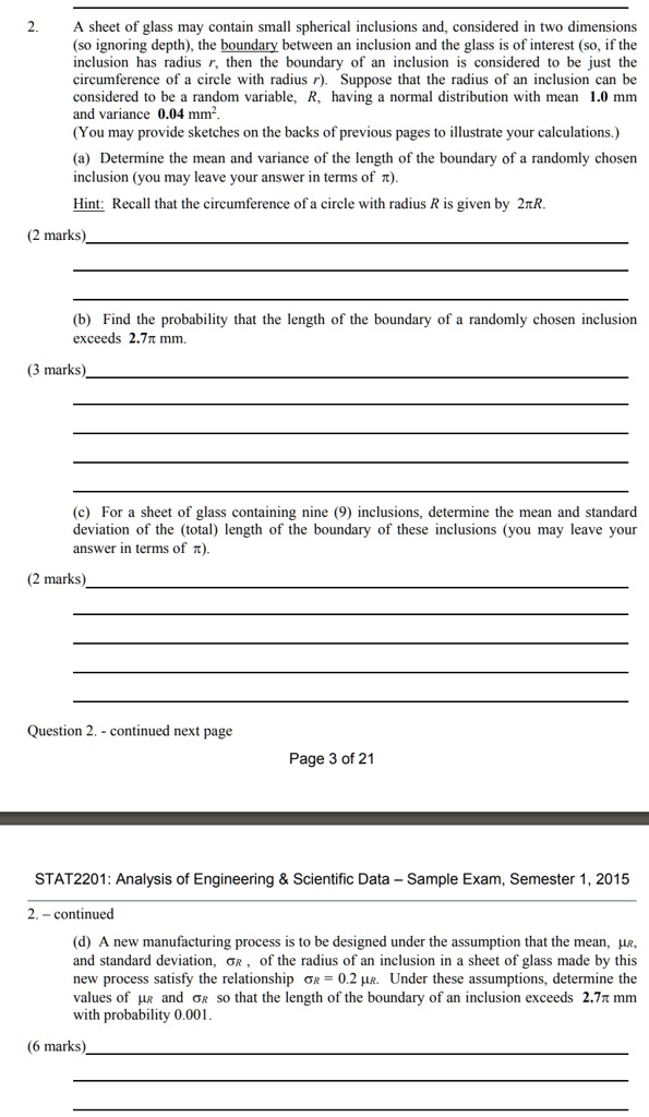 SOLVED: A sheet of glass may contain small spherical inclusions and ...