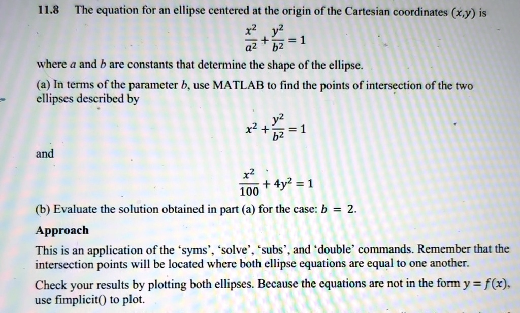 11.8 The equation for an ellipse centered at the origin of the ...