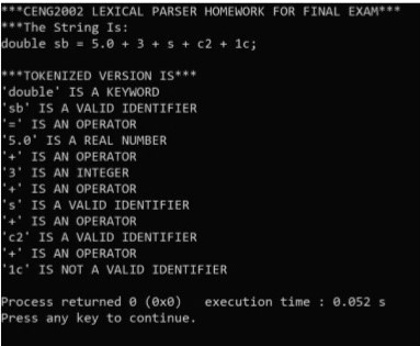 SOLVED: PART 1 â€“ LEXICAL ANALYZER / PARSER Lexical analysis is the first phase of converting a ...