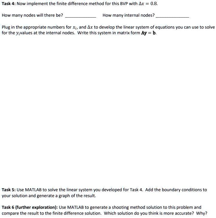Solved Task 4 Now Implement The Finite Difference Method For This Bvp With Ax 08 How Many