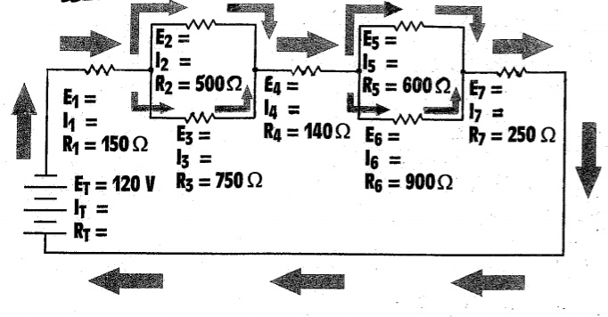 SOLVED: Given the combination circuit, find all unknowns in the ... SOLVED: Given the combination circuit, find all unknowns in the ...