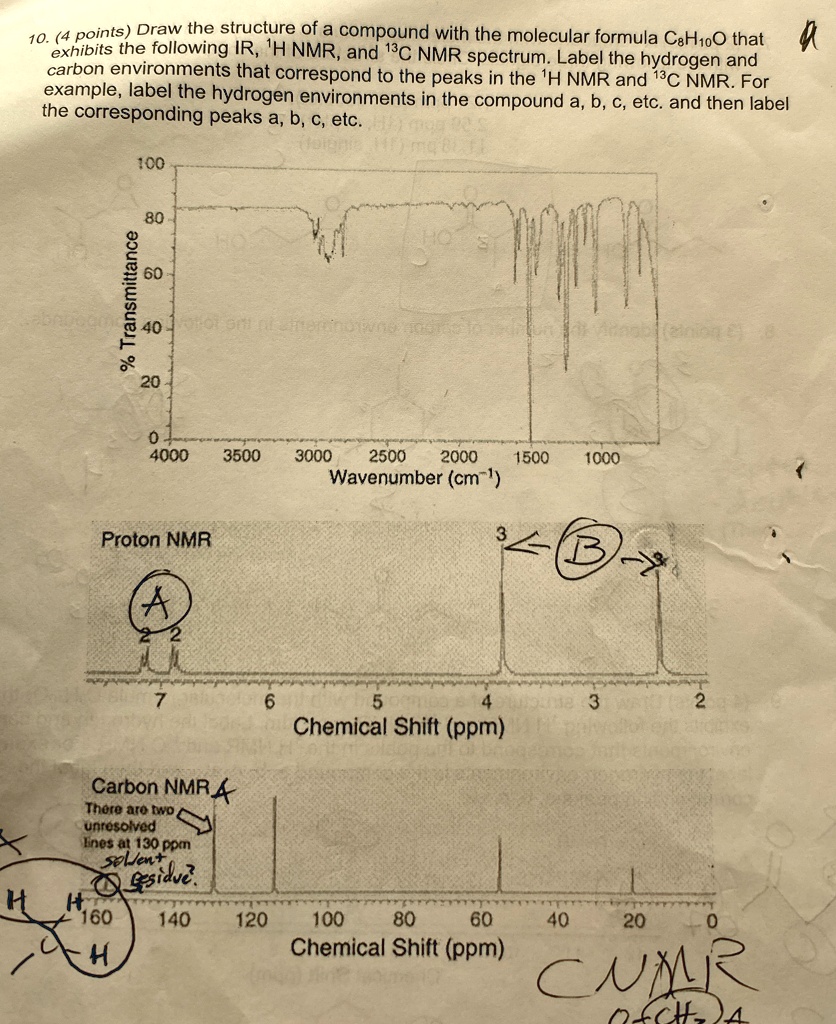 10 4 points draw the structure of a compound with the molecular formula ...