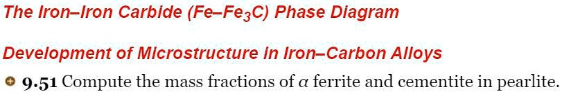 SOLVED: The Iron-Iron Carbide (Fe-Fe3C) Phase Diagram Development of ...