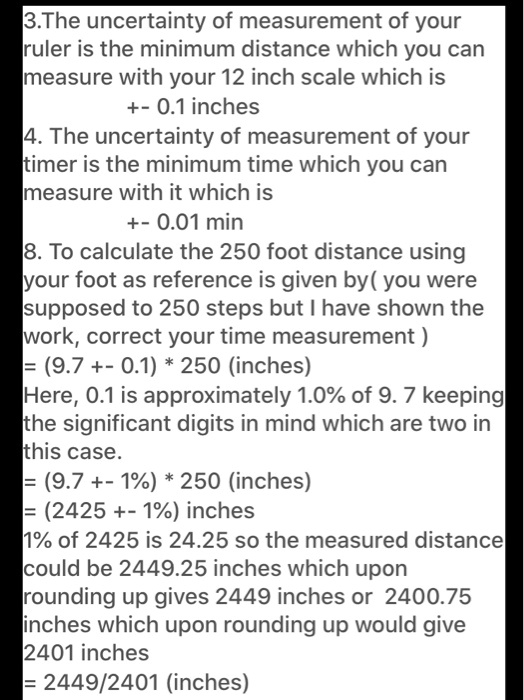 SOLVED: 3.The uncertainty of measurement of your ruler is the minimum ...