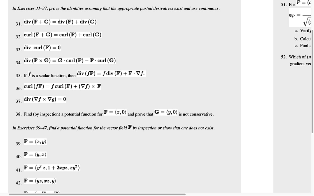 for p in exercises 31 37 prove the identities assuming that the appropriate partial derivatives ...