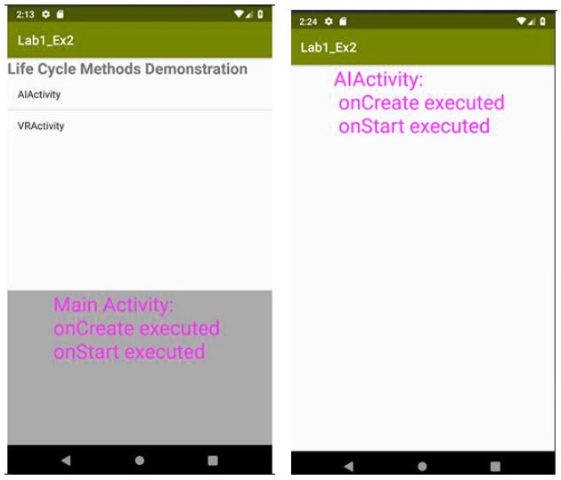 Solved Write An Android Application That Demonstrates The Activity Lifecycle And Fragments The 