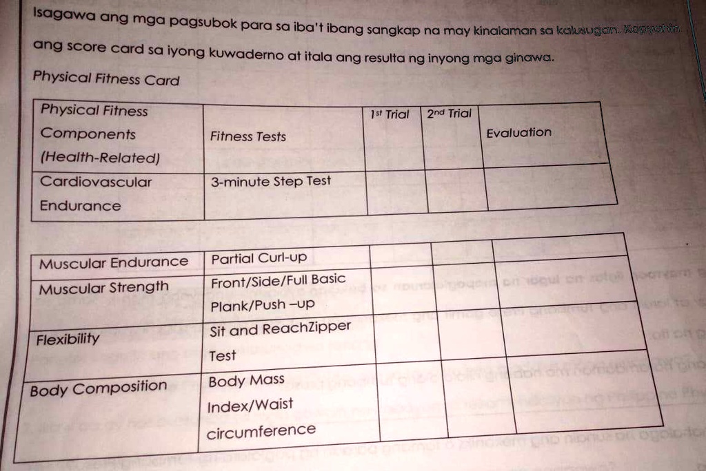 SOLVED: Patulong po. Ano pwede isagot dito? Isagawa ang mga pagsubok ...