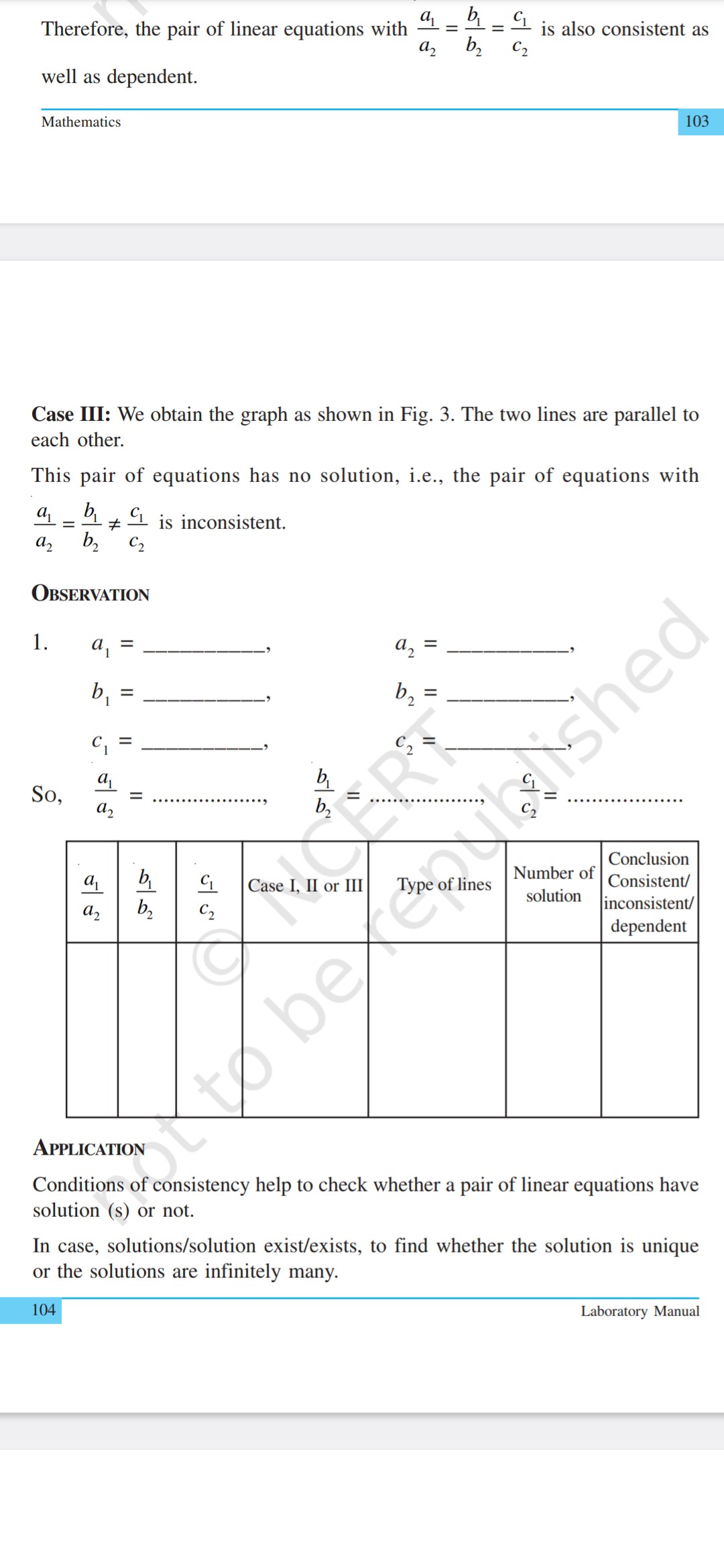 Therefore, the pair of linear equations with (a1)/(a2)=(b1)/(b2)=(c1 ...