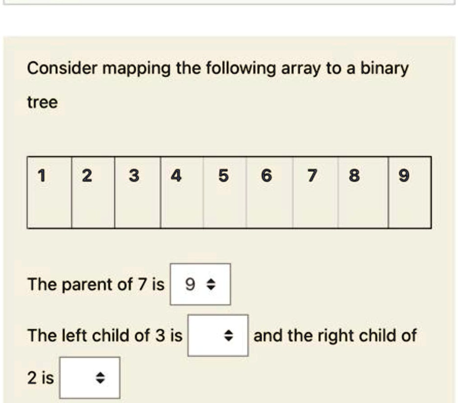 Solved Consider Mapping The Following Array To A Binary Tree 2 3 4 5 6 9561
