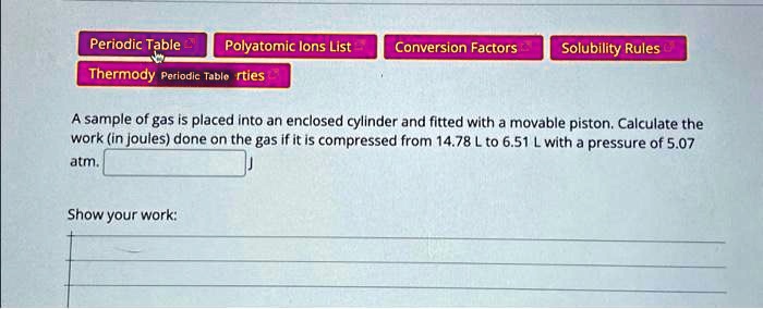 Solved Texts Periodic Table Polyatomic Ions List Conversion Factors Solubility Rules