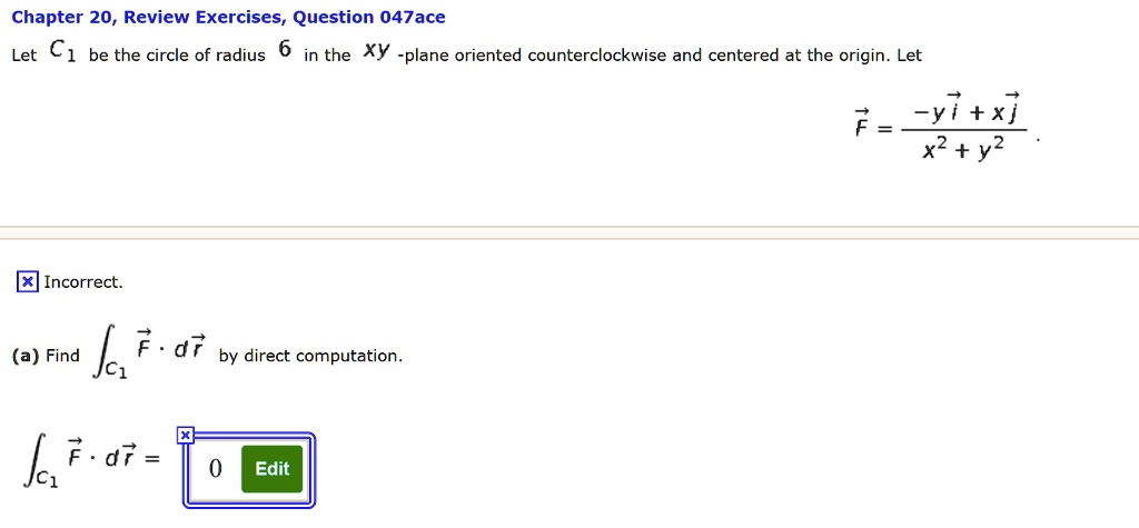 chapter 20 review exercises question 047ace let c1 be the circle of ...