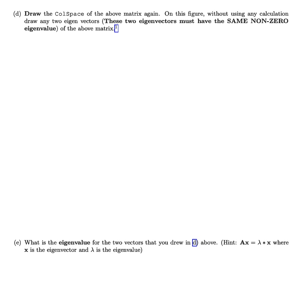 d draw the colspace of the above matrix again on this figure without ...