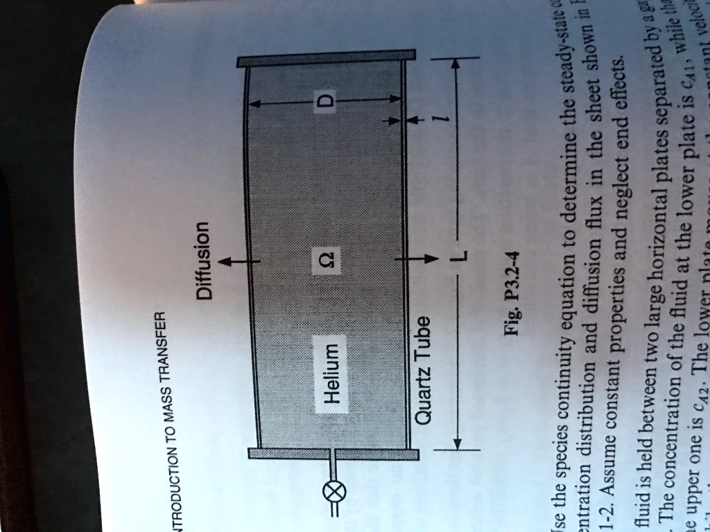 SOLVED: Consider the diffusion of helium through the wall of a quartz ...