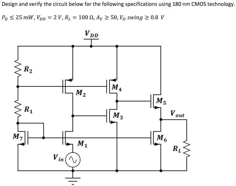 SOLVED: Texts: What should be the (W/L) ratio of each MOSFET in the ...