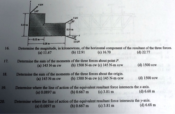 SOLVED: MULTIPLE CHOICE! Determine the magnitude, determine the sum of ...