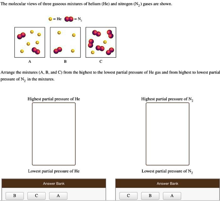 [GET ANSWER] the molecular views of three puscou mixtures of helium he ...