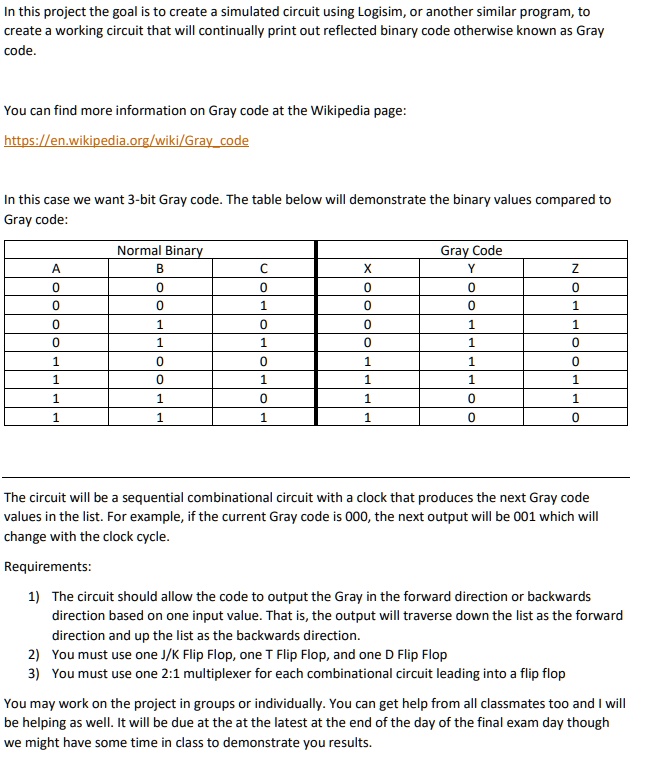 SOLVED: In this project the goal is to create a simulated circuit using ...