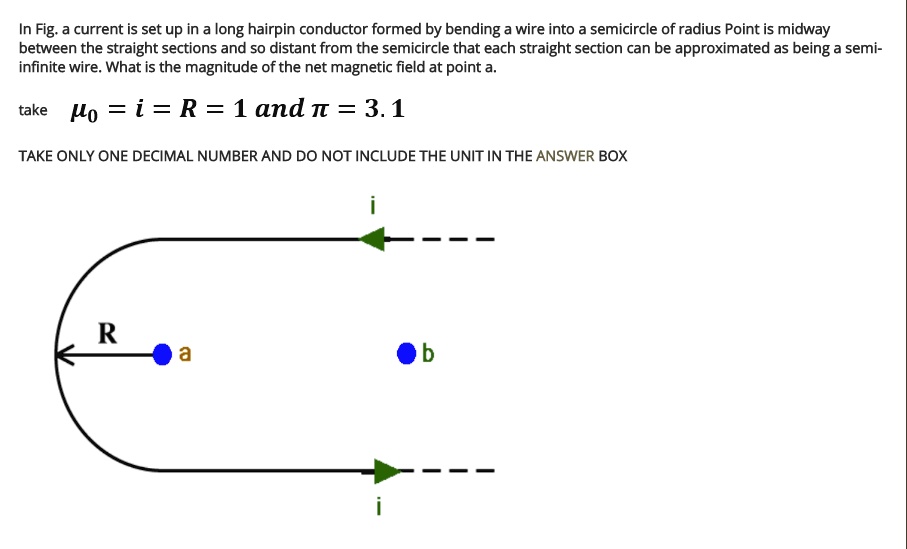 SOLVED: Fig: current is set up in a long hairpin conductor formed by ...