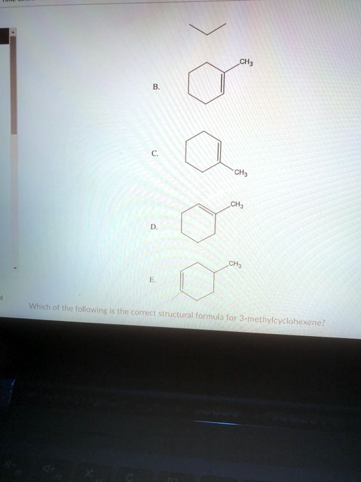 SOLVED: CH] CH] CHa Which of the following correct structural formula ...