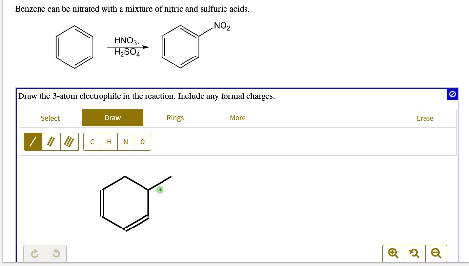 SOLVED: Benzene can be nitrated with a mixture of nitric and sulfuric ...