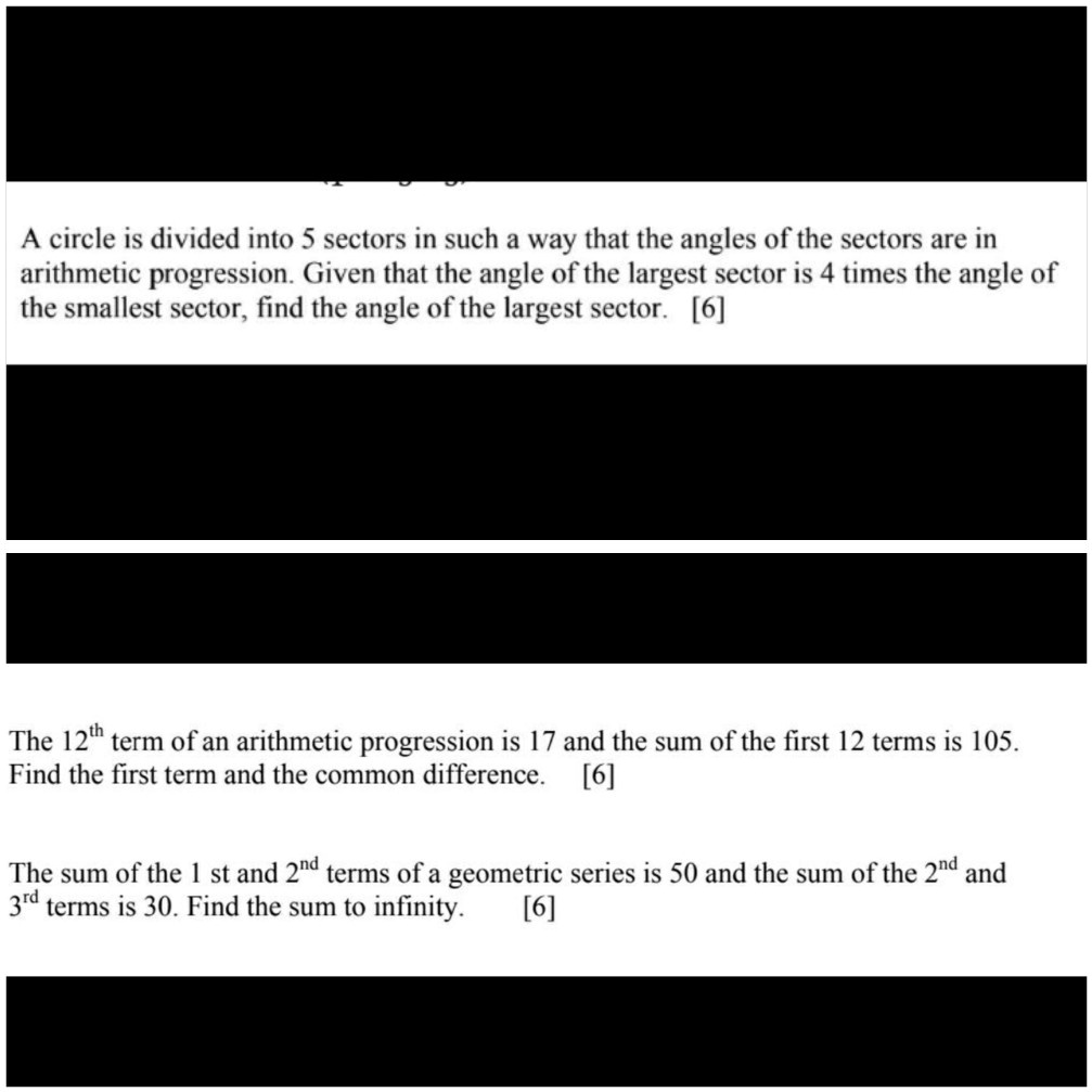 a circle is divided into 5 sectors in such a way that the angles of the ...